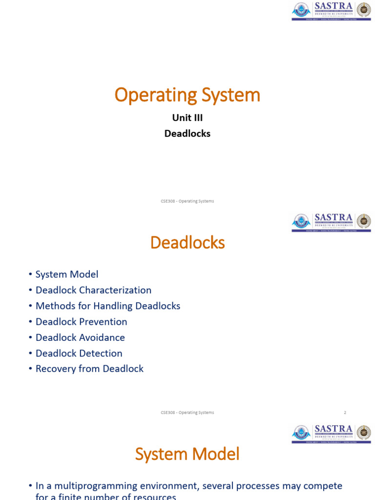1-Unit - III Deadlock | PDF | Computer Engineering | Computer Architecture