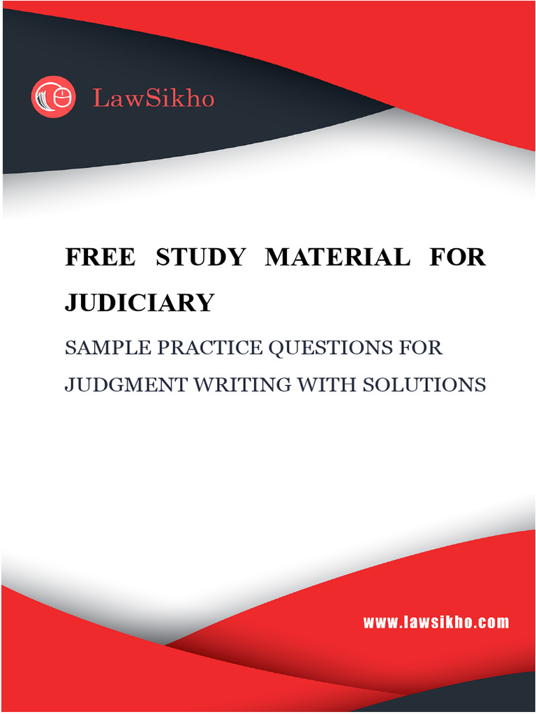 Sample Practice Questions For Judgment Writing | PDF | Criminal ...