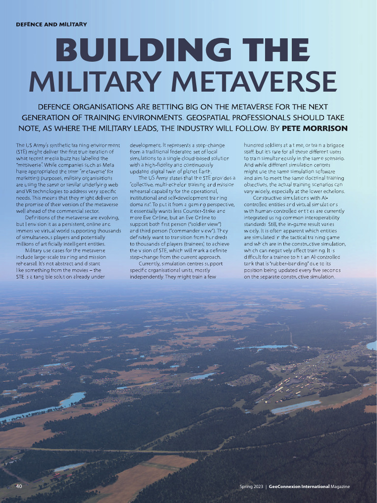 Building The Military Metaverse | PDF | Simulation | Artificial ...