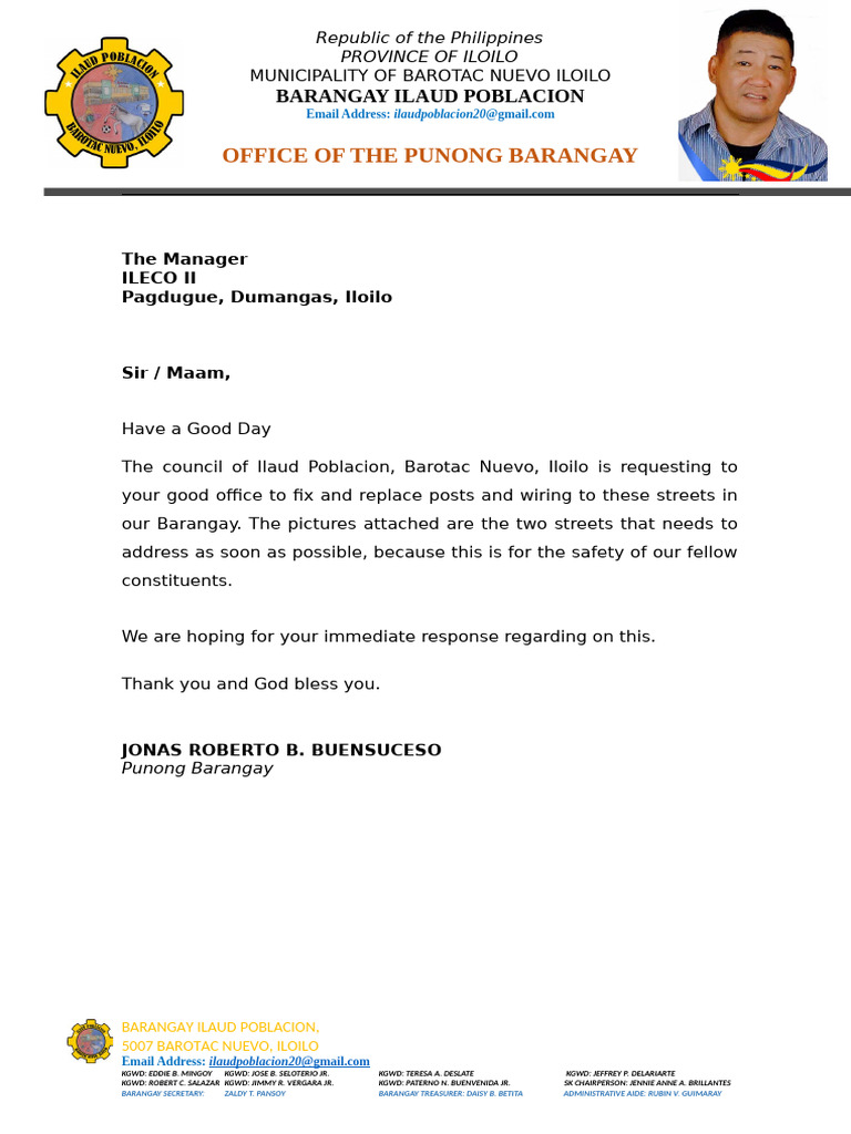 Letter Request Ileco II | PDF