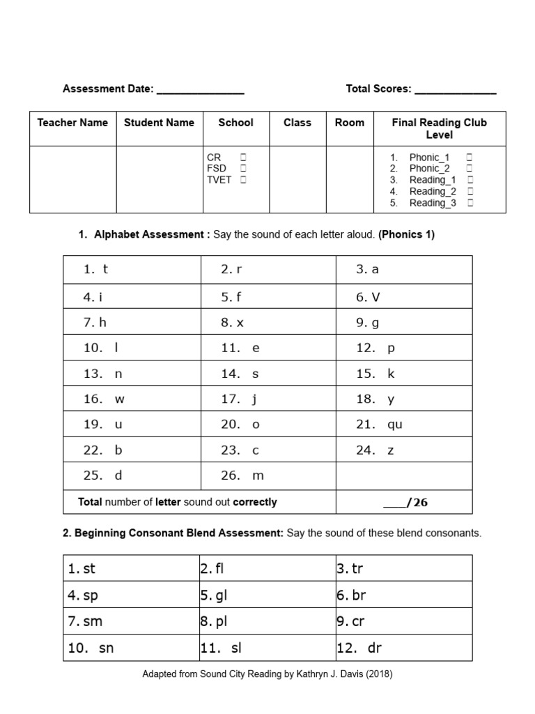 1 Baseline Reading Club Phonics Level 1 &2 Google Docs | PDF ...