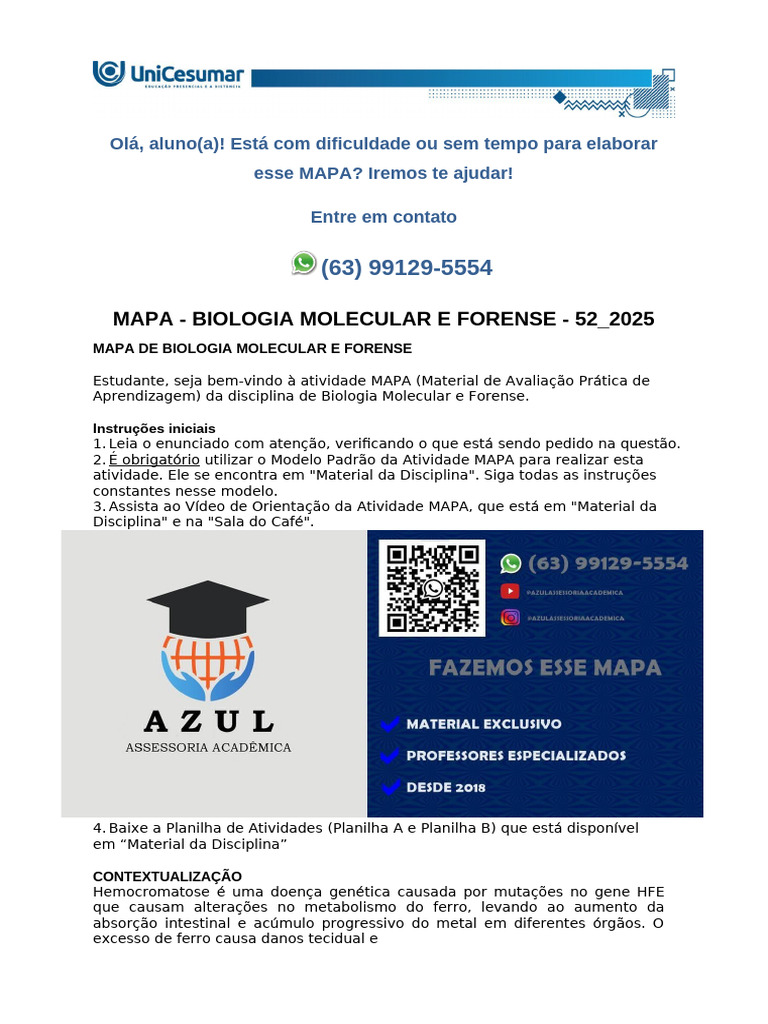 CONTEXTUALIZAÇÃO Hemocromatose é uma doença genética causada por ...