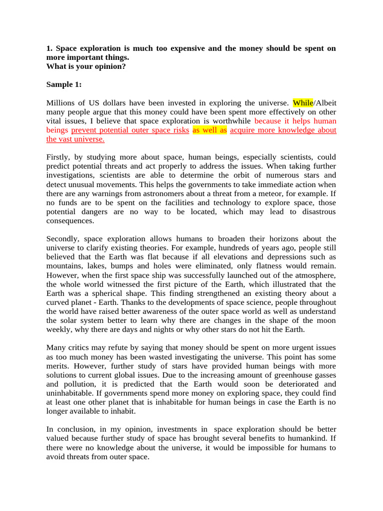 Space Exploration - Task 2 | PDF | Outer Space | Space Exploration