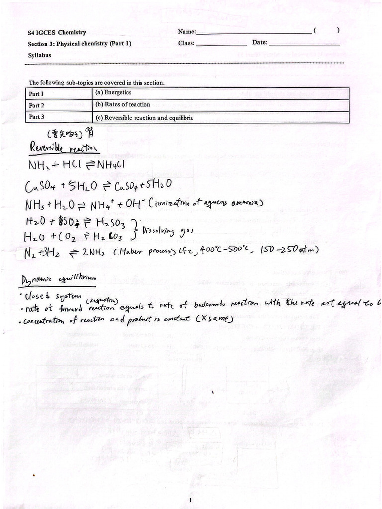 Chemistry Physical Chemistry Part 1 | PDF