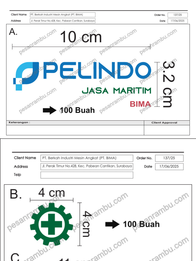 Naditamas - Approval Design Form - PT Bima | PDF