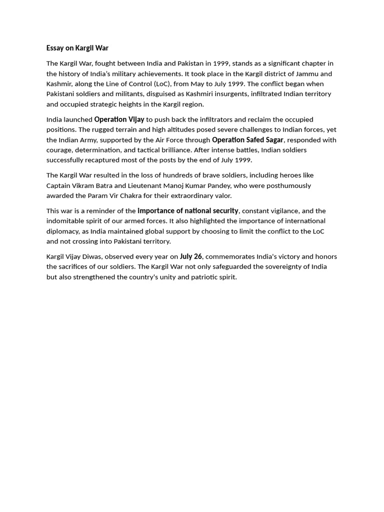Kargil War | PDF