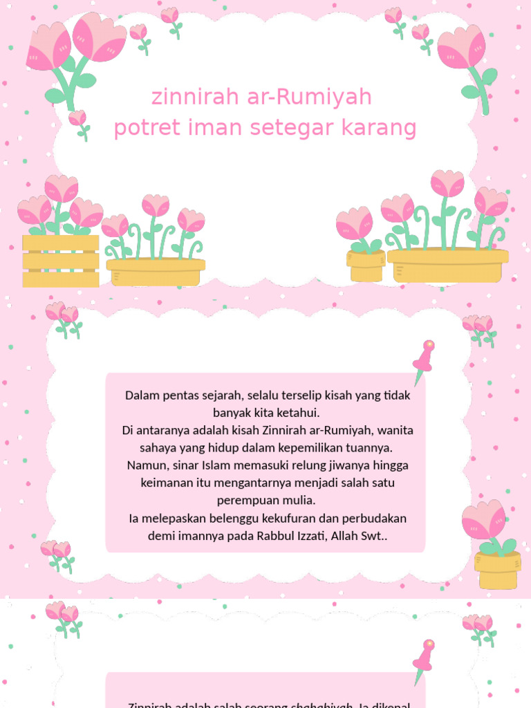 Zinnirah Ar-Rumiyah, Potret Iman Setegar Karang | PDF