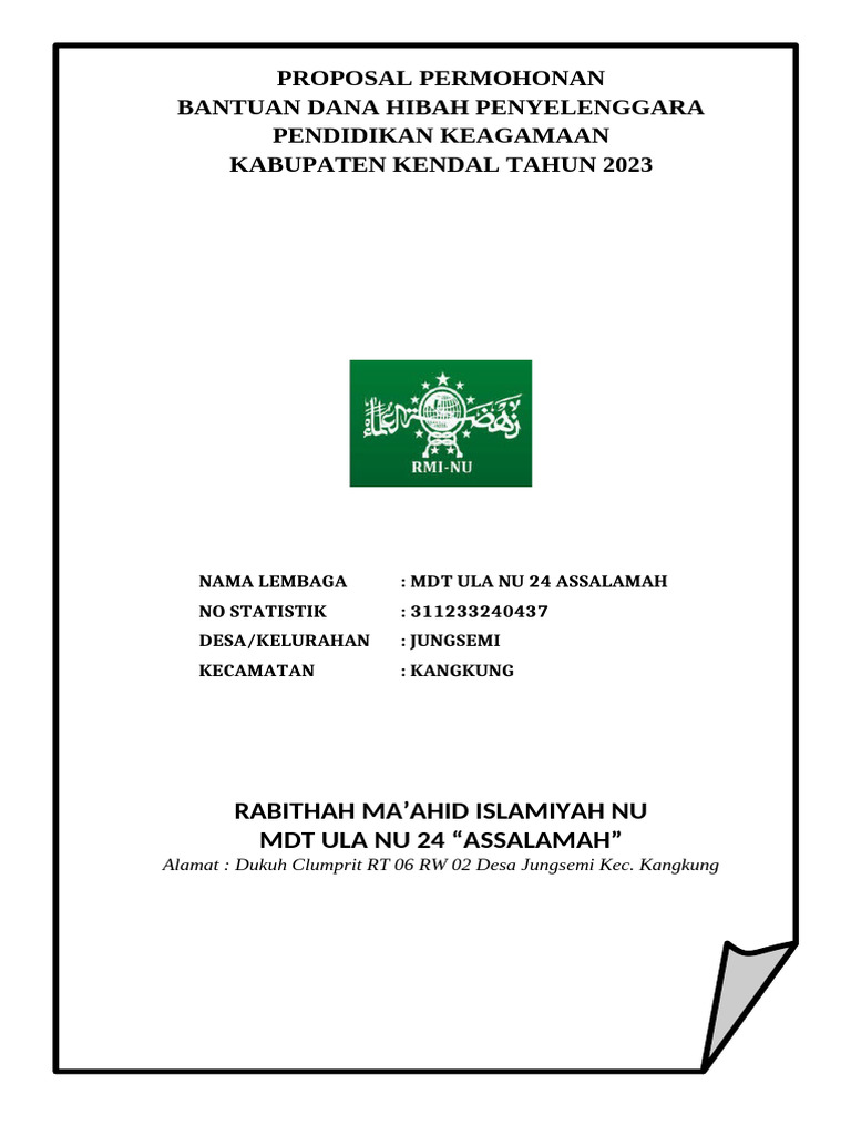 Proposal MDT 2023 | PDF