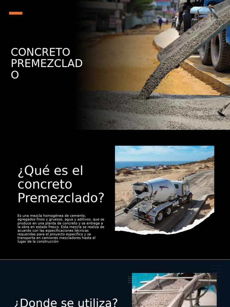 Definición y usos del concreto premezclado | PDF