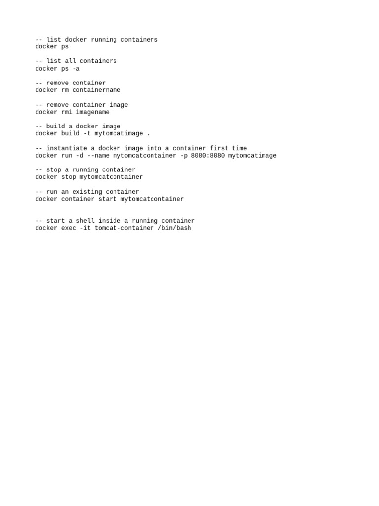 Docker Commands | PDF