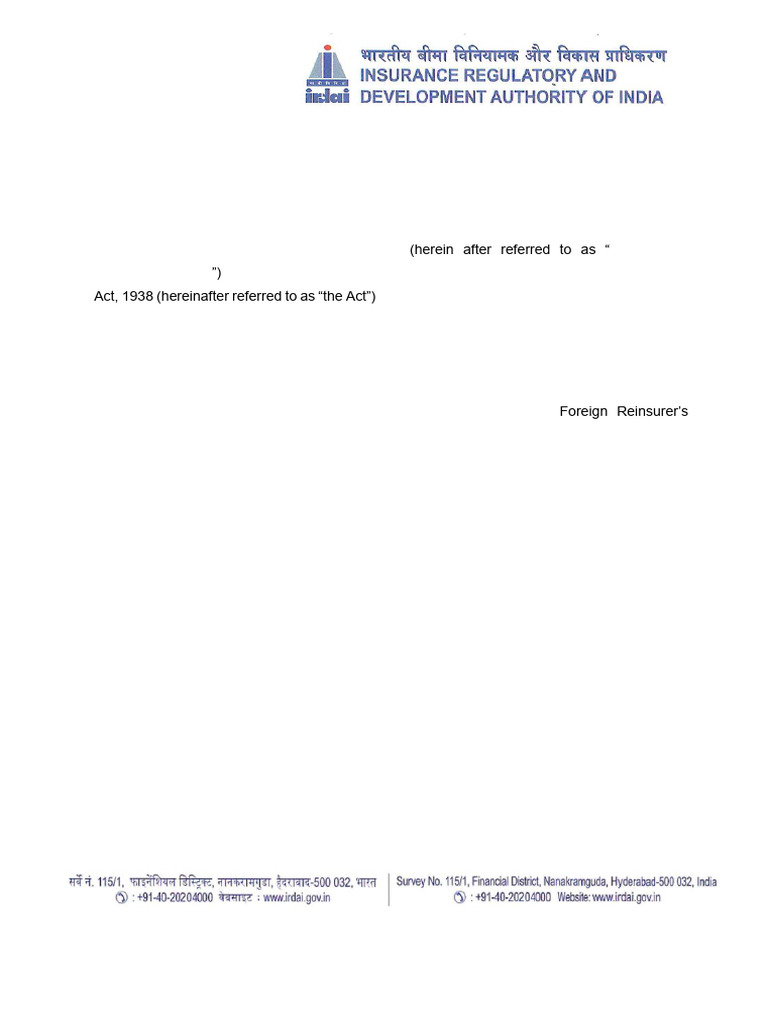 IRDAI Registration Regulations 2024 Guide | PDF | Insurance | Expense