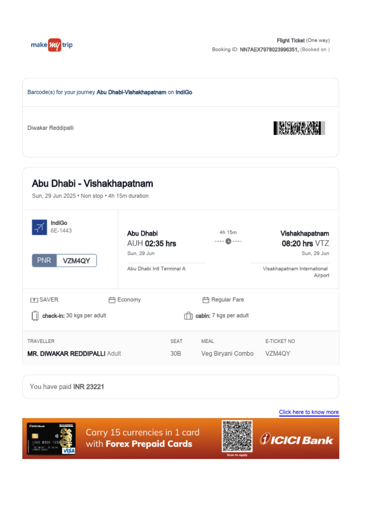 NN7AEX7978023996351 ETicket | PDF | Transport | Aviation