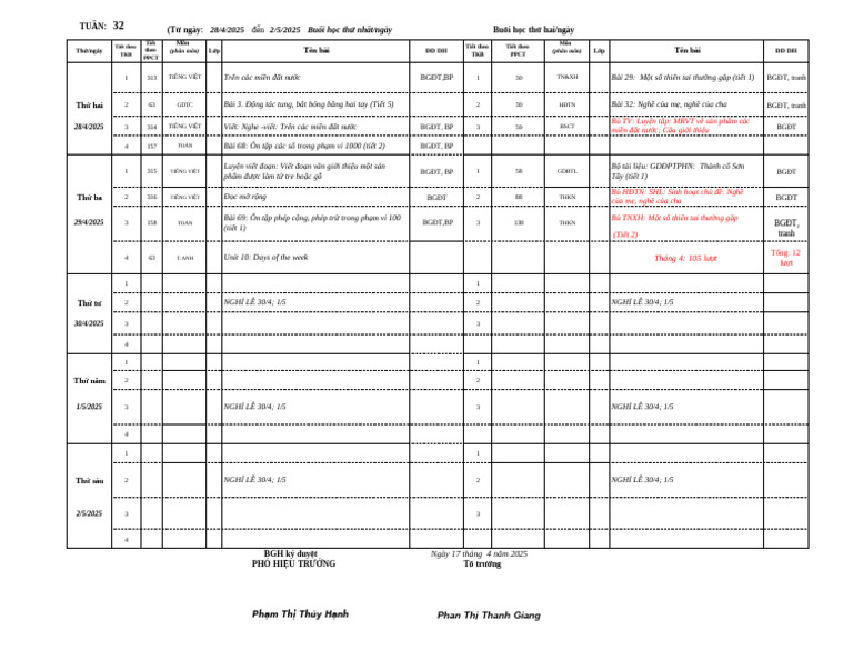 2A- LBG TUẦN 32 | PDF
