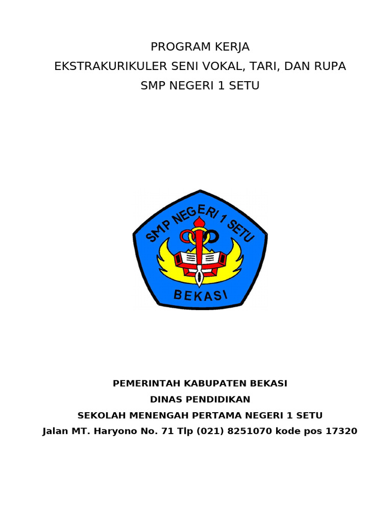 Program Kerja Ekskul Lengkap 2024 | PDF