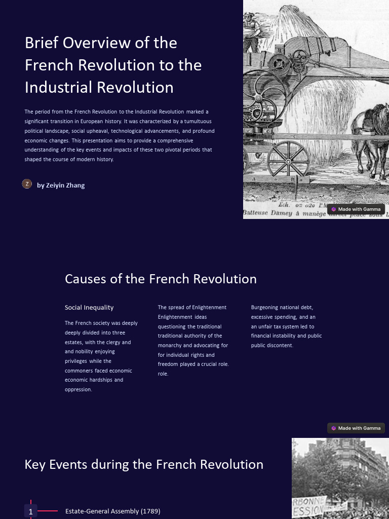 Brief Overview of The French Revolution To The Industrial Revolution ...