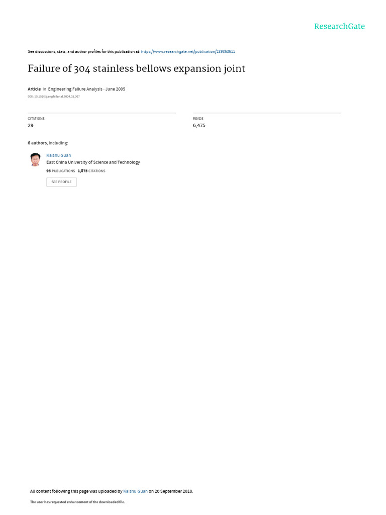 304 Stainless Steel Bellows Failure Analysis | PDF | Fracture ...