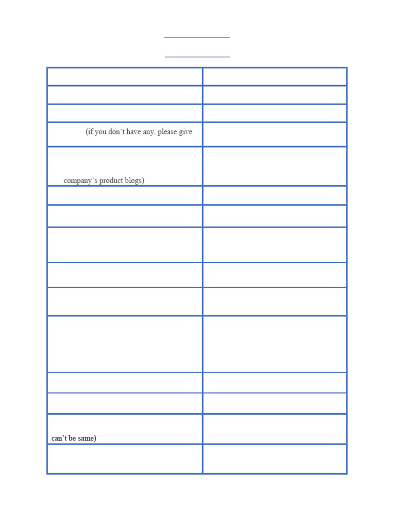 Internship Questionnaire | PDF