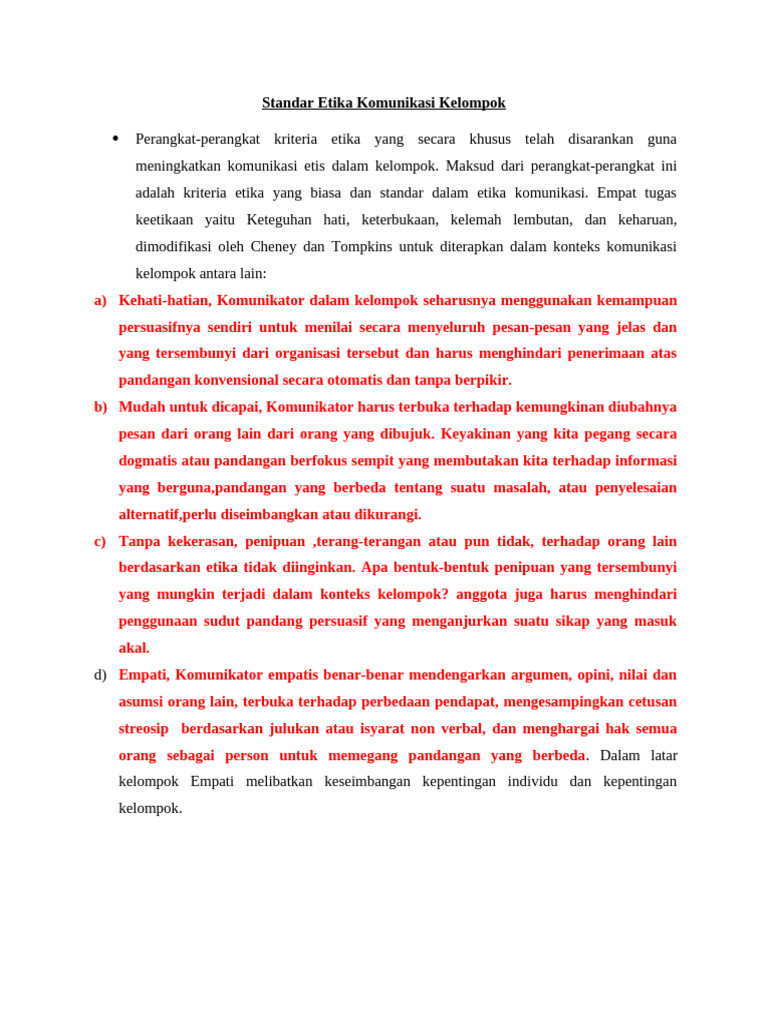 Materi Bahan Presentasi Etika Komunikasi Kelompok 7 | PDF