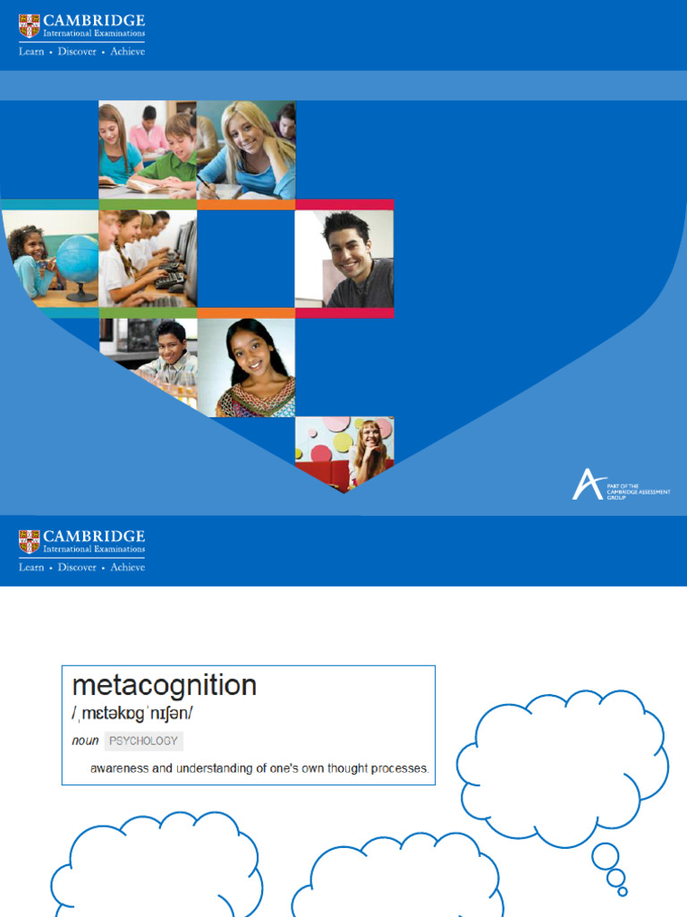 Developing Metacognition in Students | PDF | Metacognition | Learning
