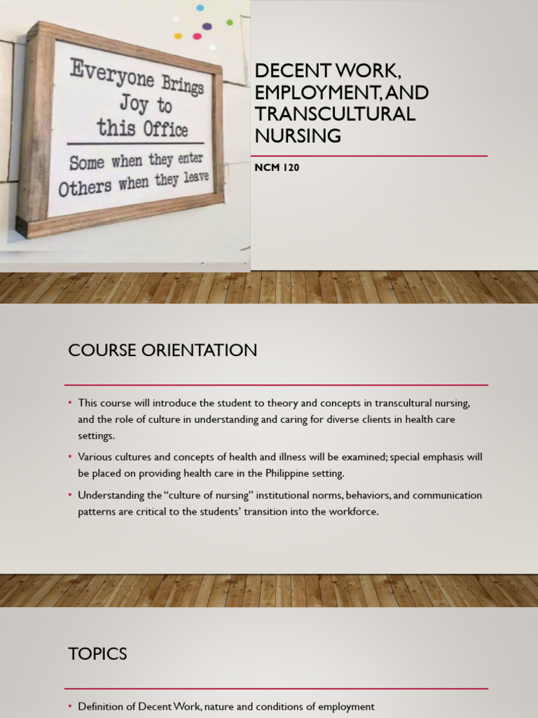 Decent Work Introduction | PDF | Employment | Labor