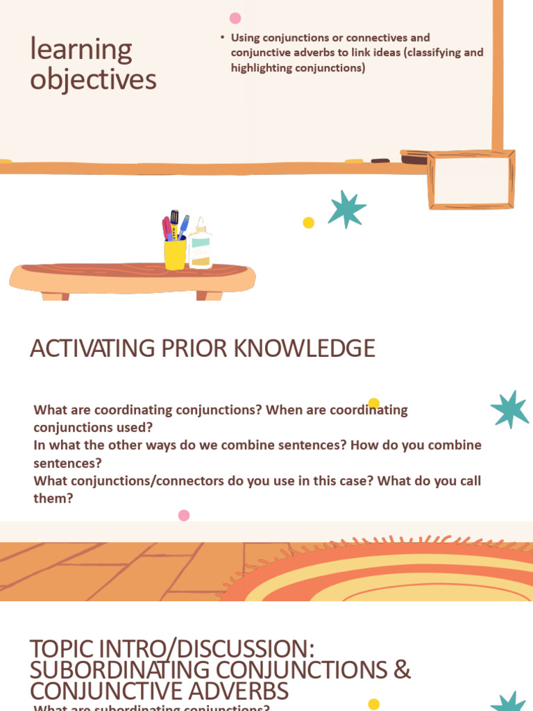 Subordinating Conjunctions & Adverbs Guide | PDF | Adverb | Grammar