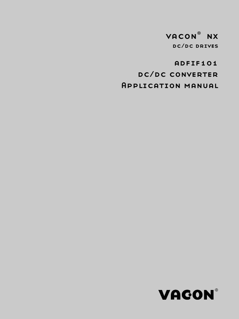 Vacon NXP DCDC Converter Cat | PDF | Parameter (Computer Programming) | Feedback