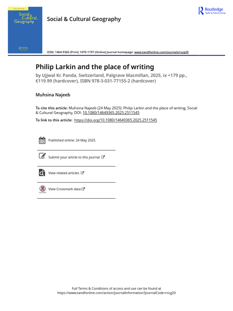 04 Book Review For SCG (Q1) Philip Larkin | PDF | Liberal Arts Education