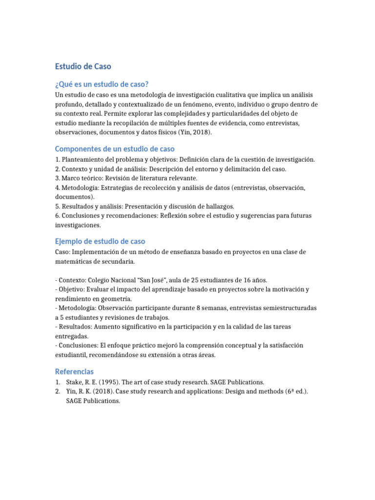 Estudio de Caso Ejemplo | PDF