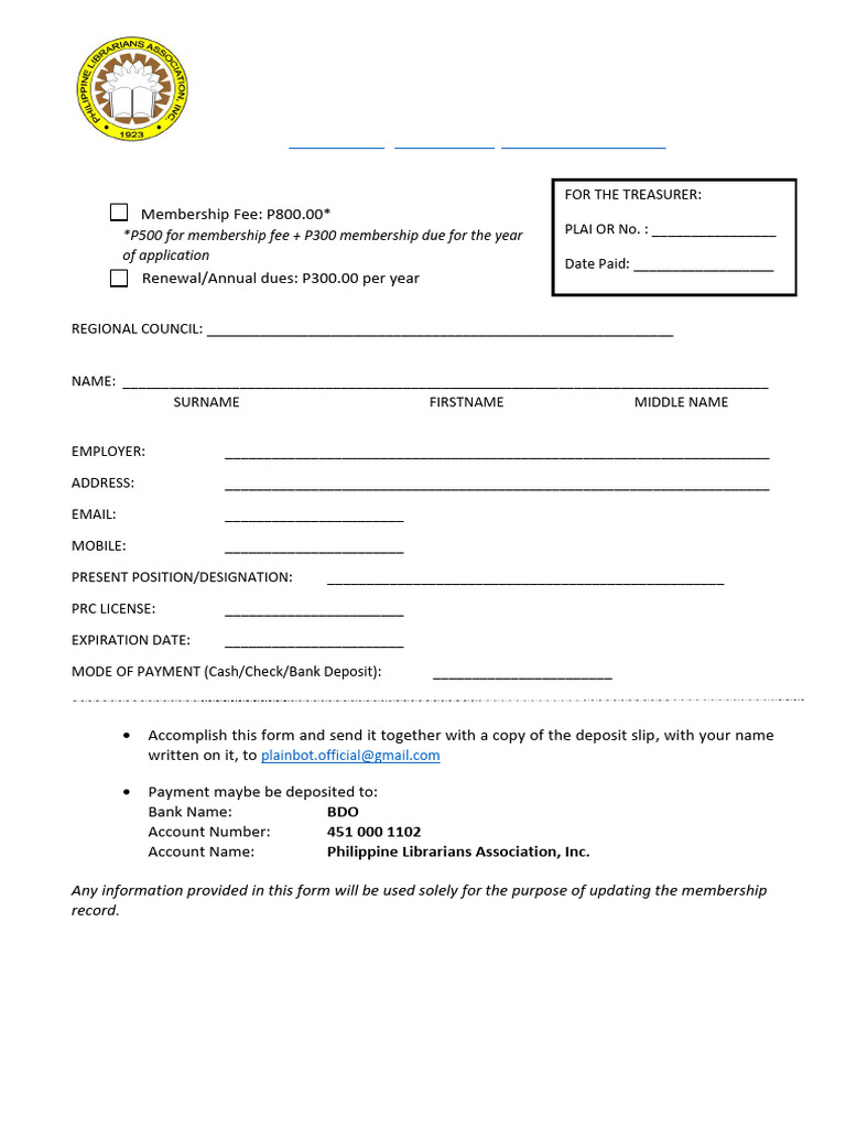 Membership Form | PDF