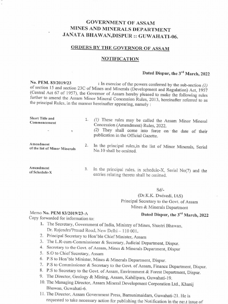 Principal Rules Notification 2022 | PDF