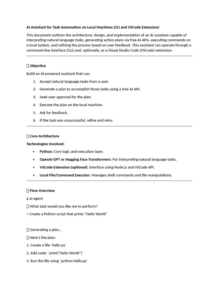 AI Task Automation Assistant for CLI | PDF | Command Line Interface ...