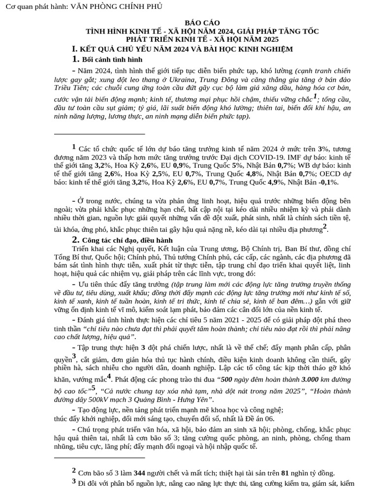 BC Tình Hình KTXH Năm 2024. | PDF