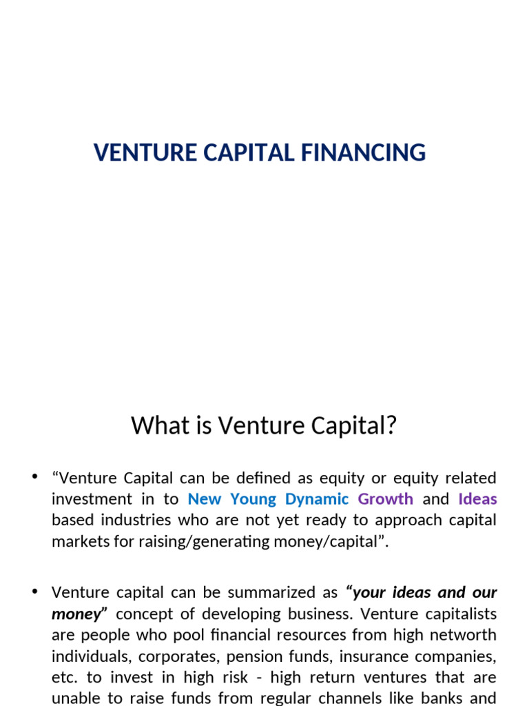 Venture Cap Financing. | PDF | Venture Capital | Corporate Finance