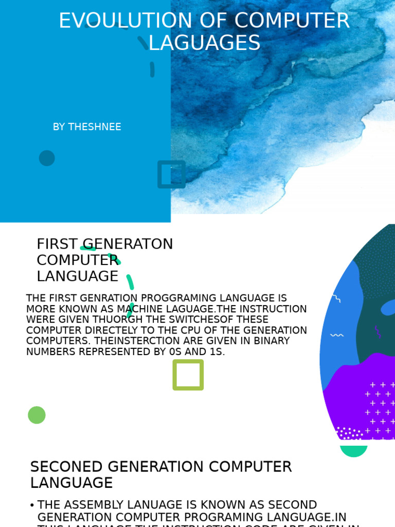 Evoulution of Computer Laguages by Theshnee | PDF