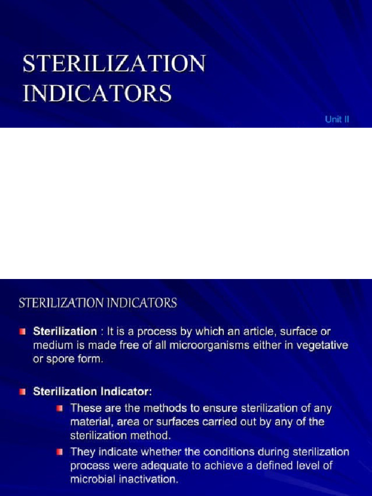 Sterility Indicators | PDF