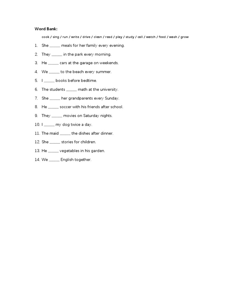 Simple Present 2 | PDF