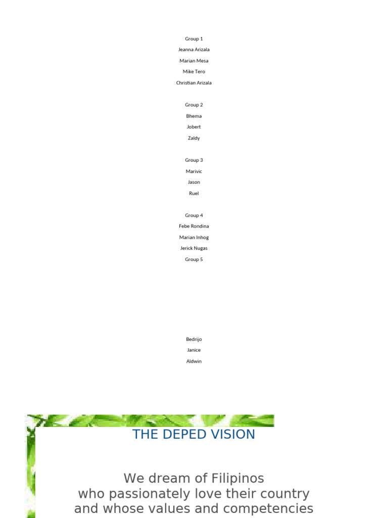 DepEd Vision and Mission Overview | PDF