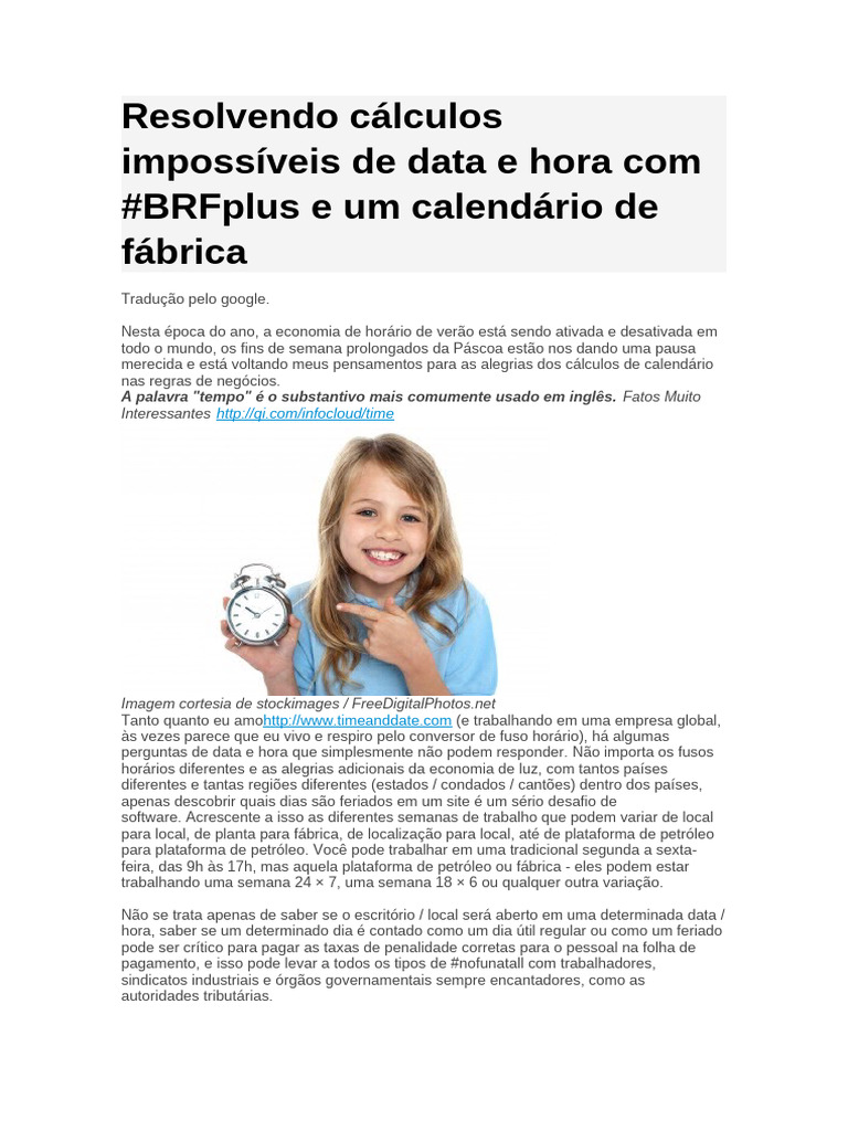 Cálculos de Data e Hora com BRFplus | PDF | Calendário