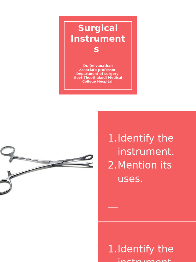 Surgical Instruments | PDF | Surgical Suture | Stomach