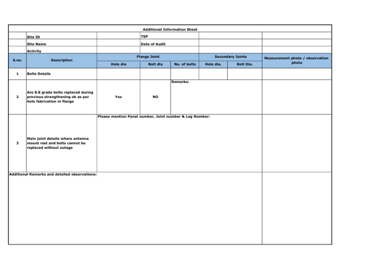 Additional Information Sheet | PDF