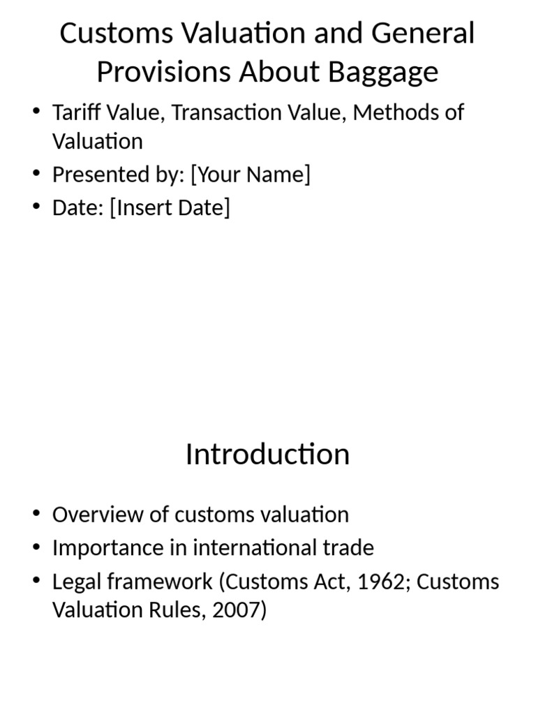Customs Valuation Methods Overview | PDF | Real Estate Appraisal | Prices