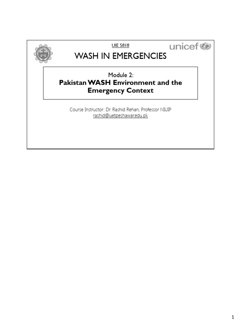Wash in Emergencies-Unicef | PDF | Wash | Swot Analysis