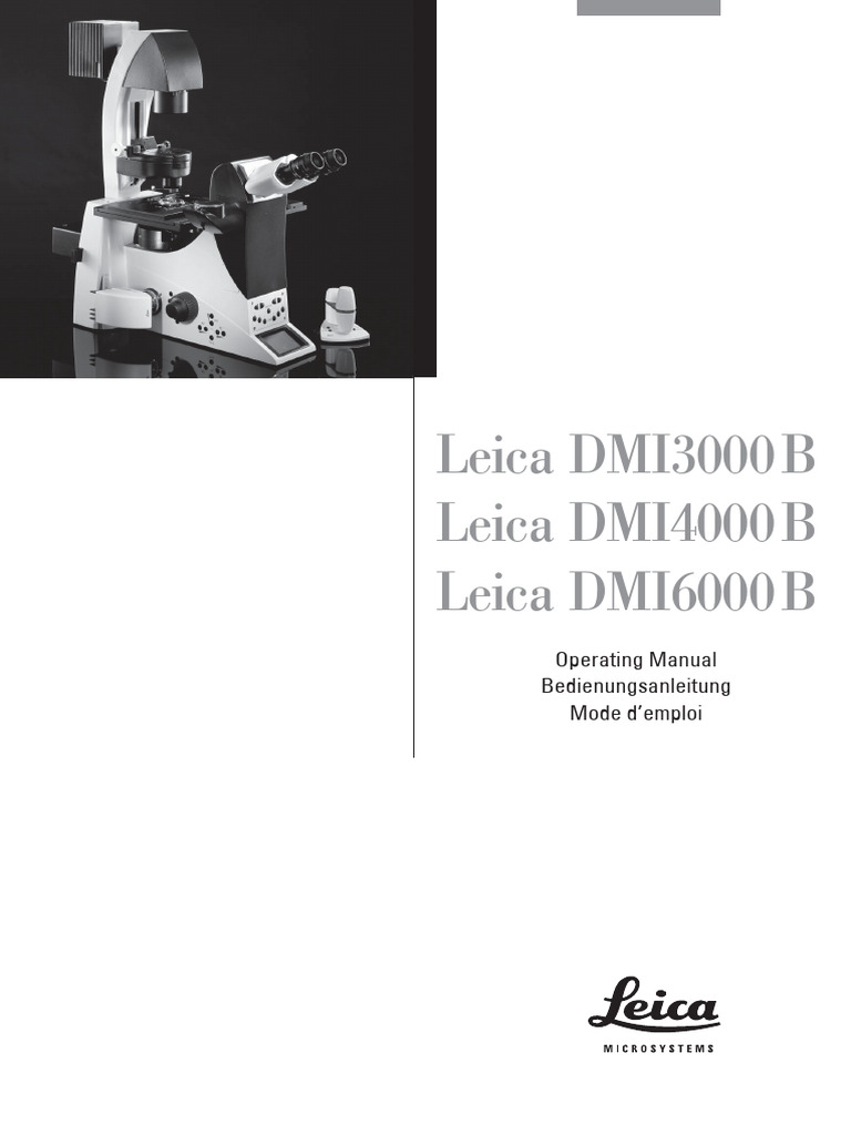 Leica DMI-3000 Microscope - Operating Manual (En, De) | PDF | Microscopy | Fuse (Electrical)
