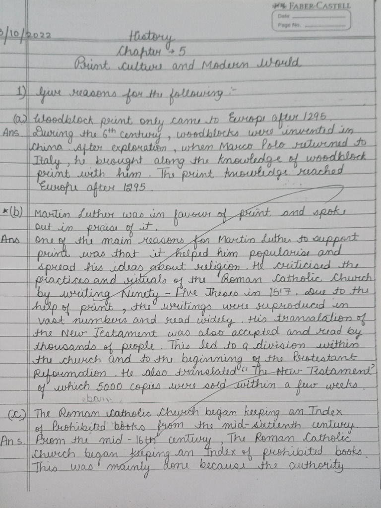 History Ch-7, Print Culture and The Modern World | PDF