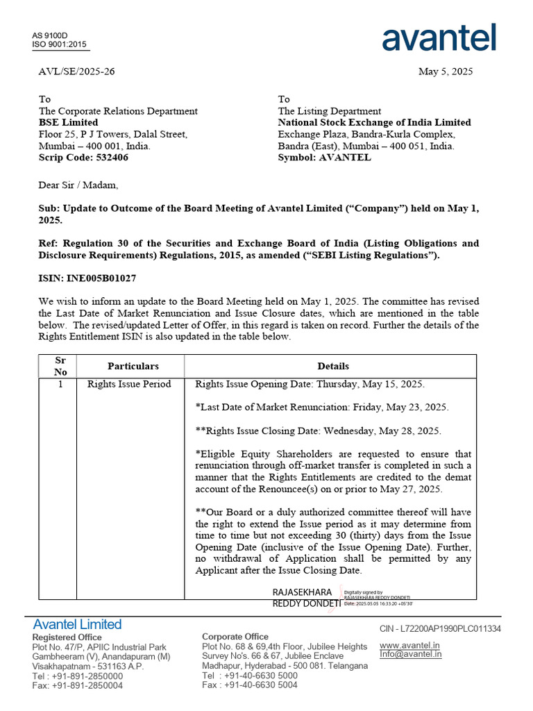 Avantel Limited: AS 9100D ISO 9001:2015 | PDF | Private Sector | Equity ...