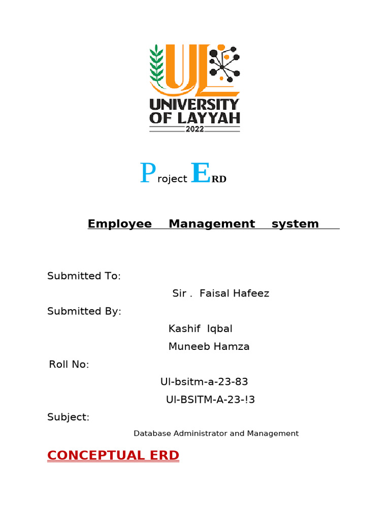 Employee Management System: Conceptual Erd | PDF