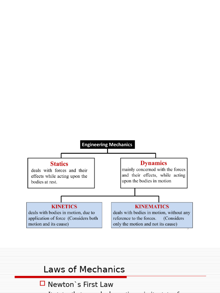 Engg. Mechanics PPT 1 | PDF | Force | Newton's Laws Of Motion