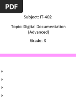 IT402 Digital Documentation Notes Class10 | PDF