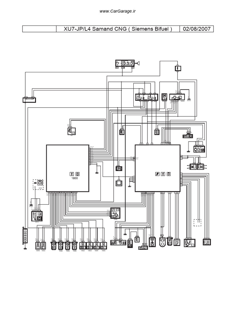 XU7 - JPL4 Samand CNG (Siemens Bifuel) Schematic | PDF | Chess