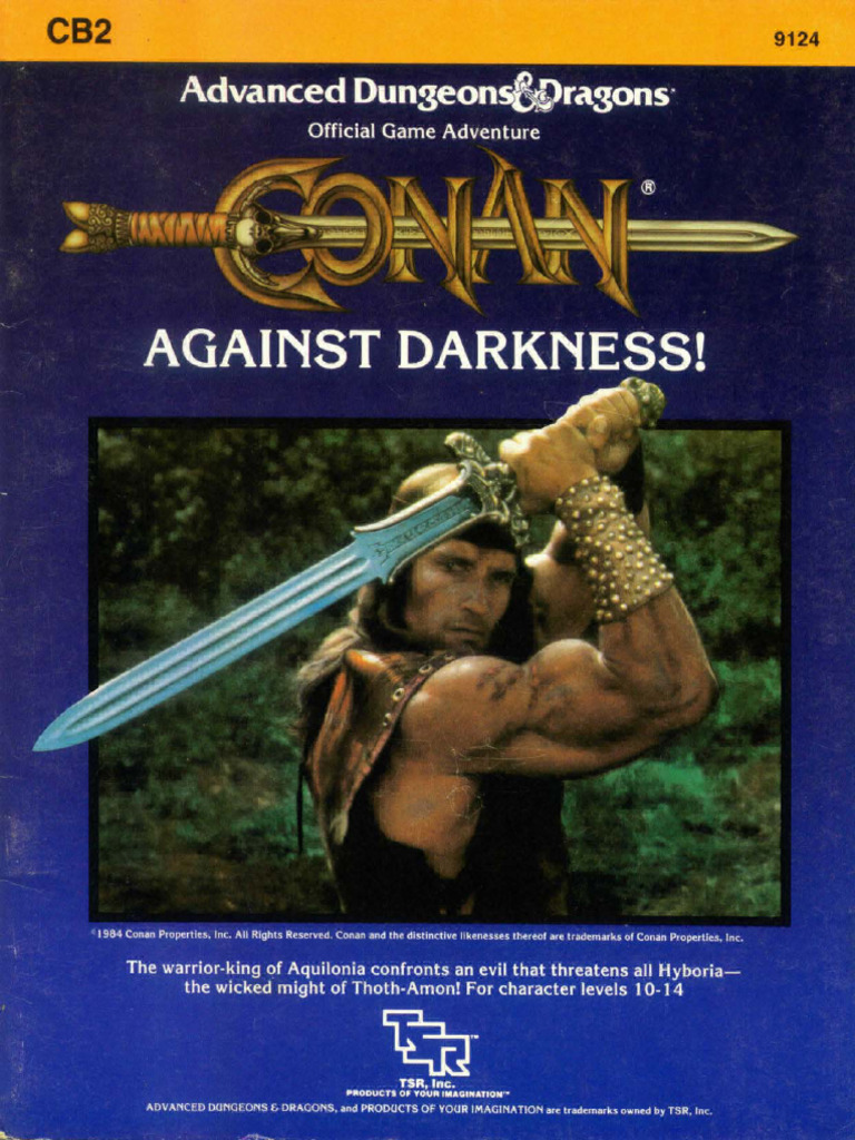 Conan TSR - CB2 Conan Against Darkness (TSR9124) | PDF